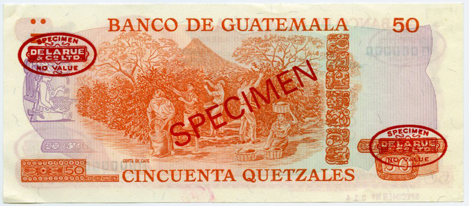 Guatemala 50 Quetzales AU P63s 25752 | World Numismatics LLC