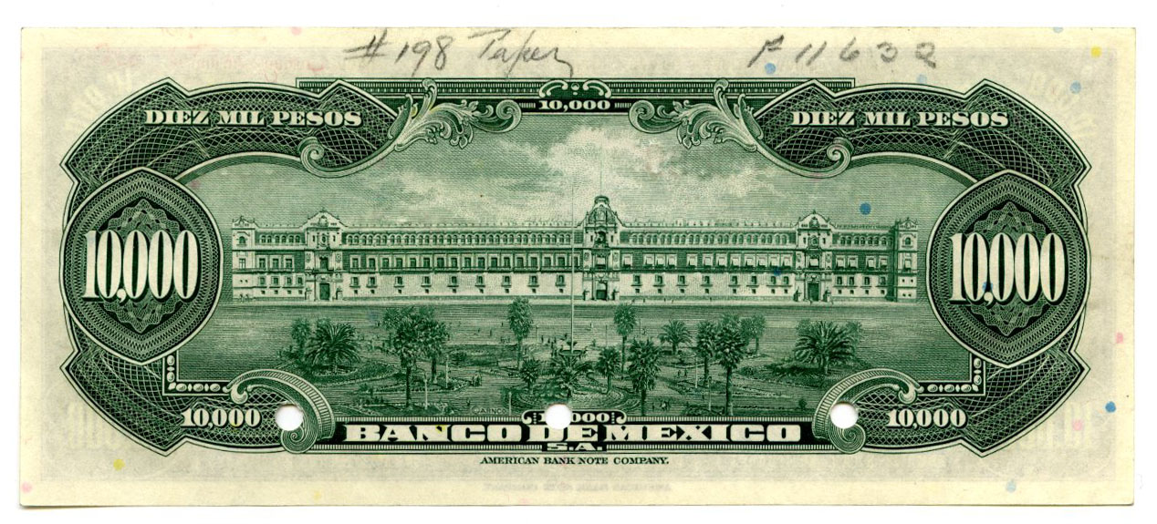 Banco De Mexico 10,000 Pesos UNC M4644s 32533 | World Numismatics LLC