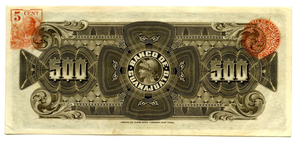 Bancos 500 Pesos 1914 GUANAJUATO AU M355a 32594 | World Numismatics LLC
