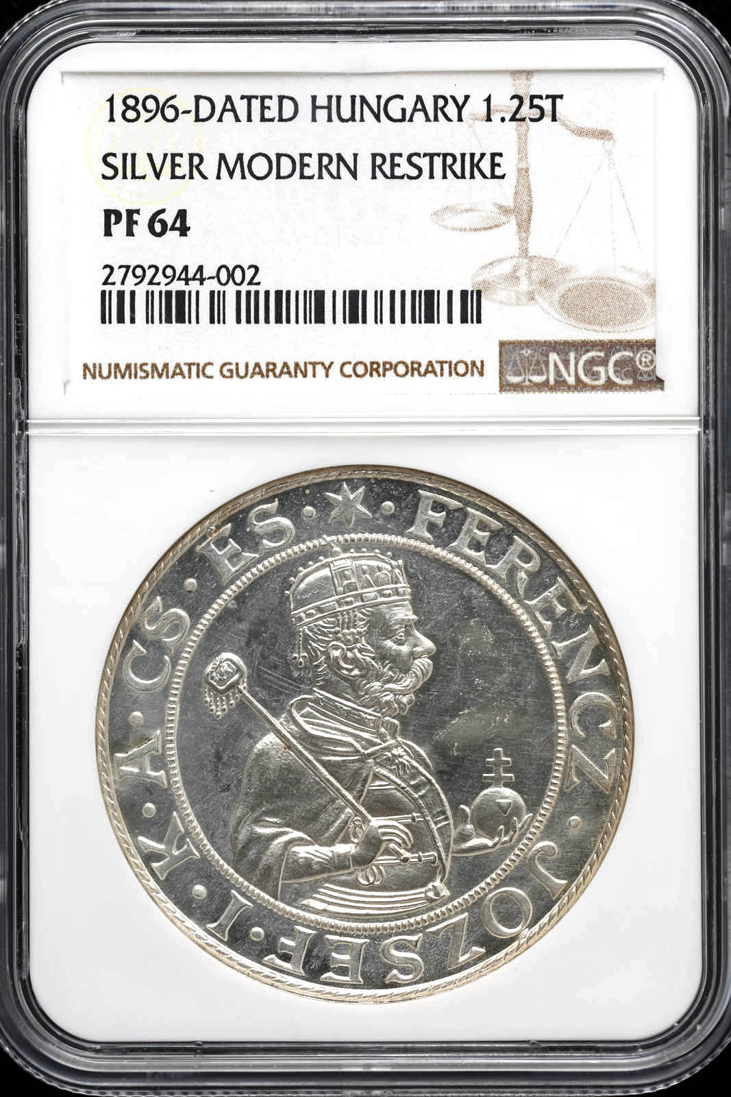 Hungary 1 1/4 Taler 1896 NGC PF64 X UNL 34140 | World Numismatics LLC