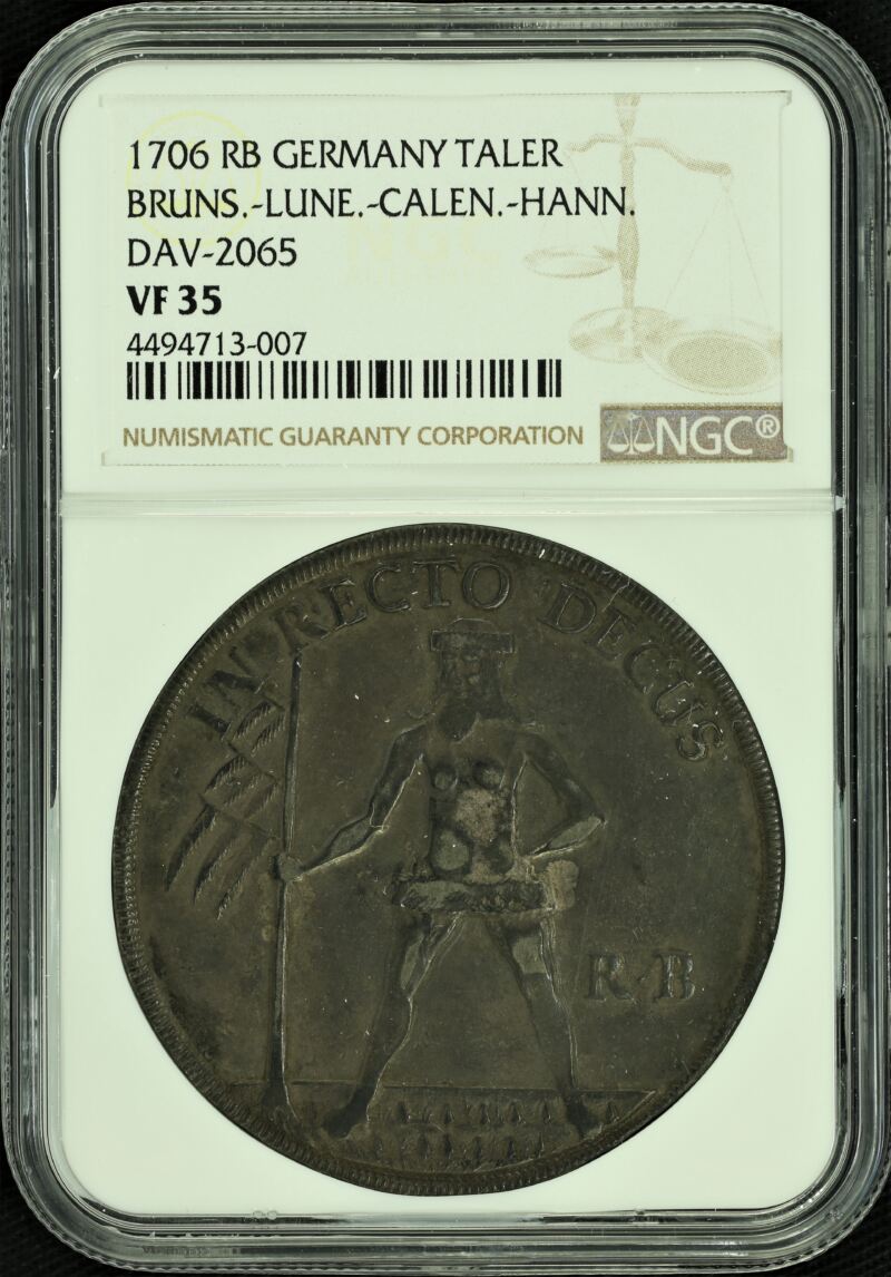 Europe Germany Wildman Taler 1706 RB NGC VF35 38868 | World Numismatics LLC