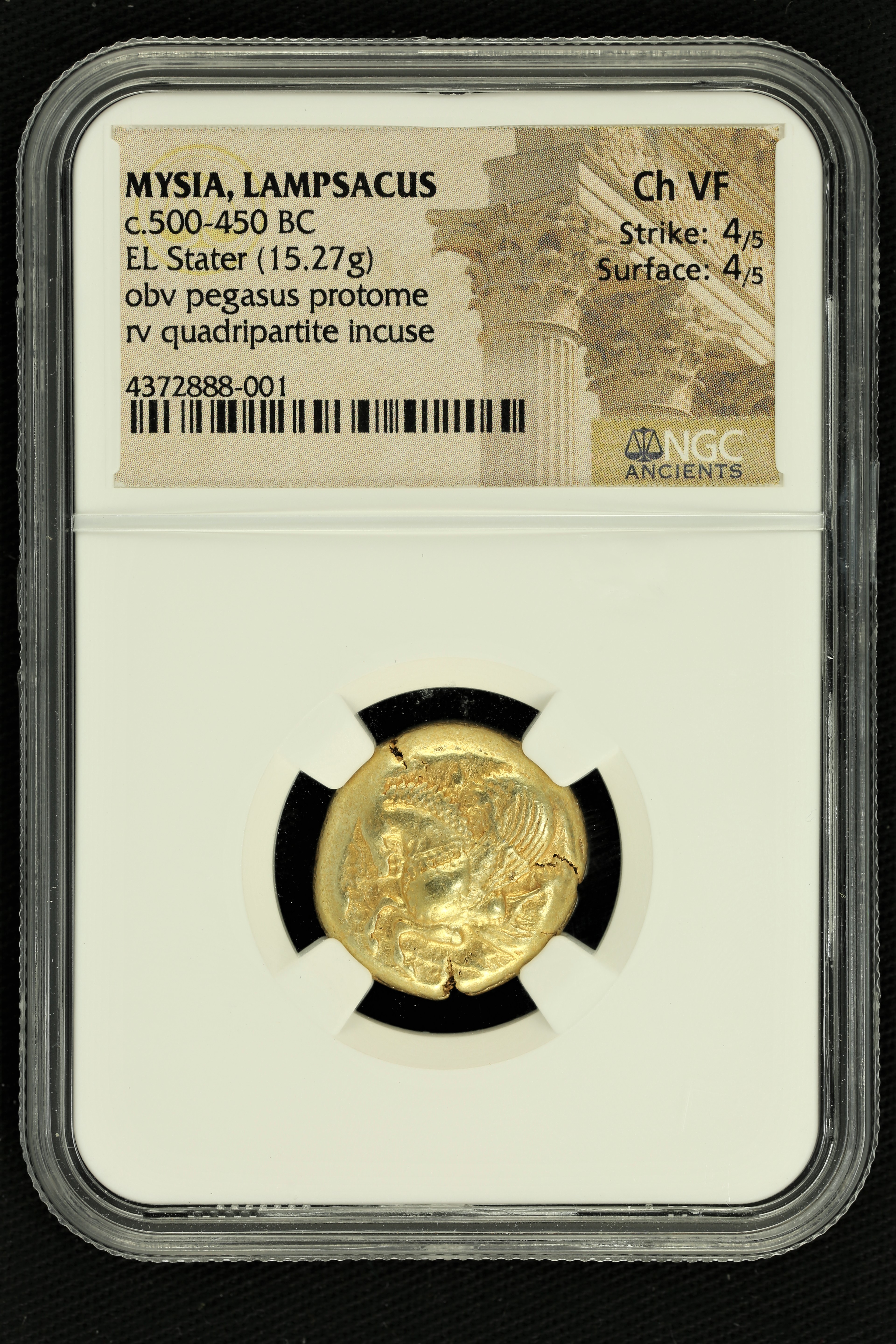 Greek Mysia Lampsacus EL Stater NGC Ch VF 39706 – World Numismatics LLC