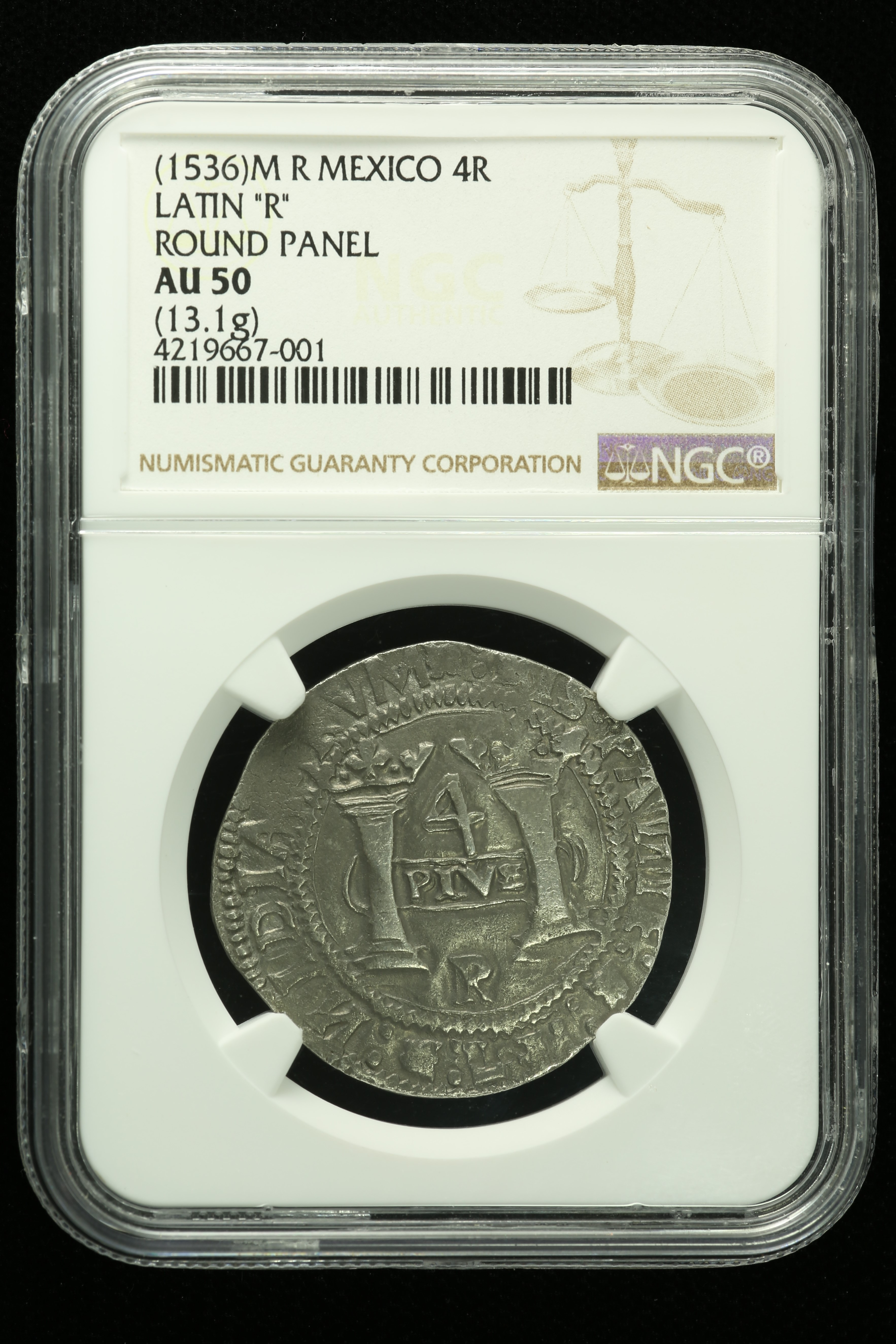 Colonial Silver & Minors 4 Reales (1536) M R NGC AU50 0104974 – World ...