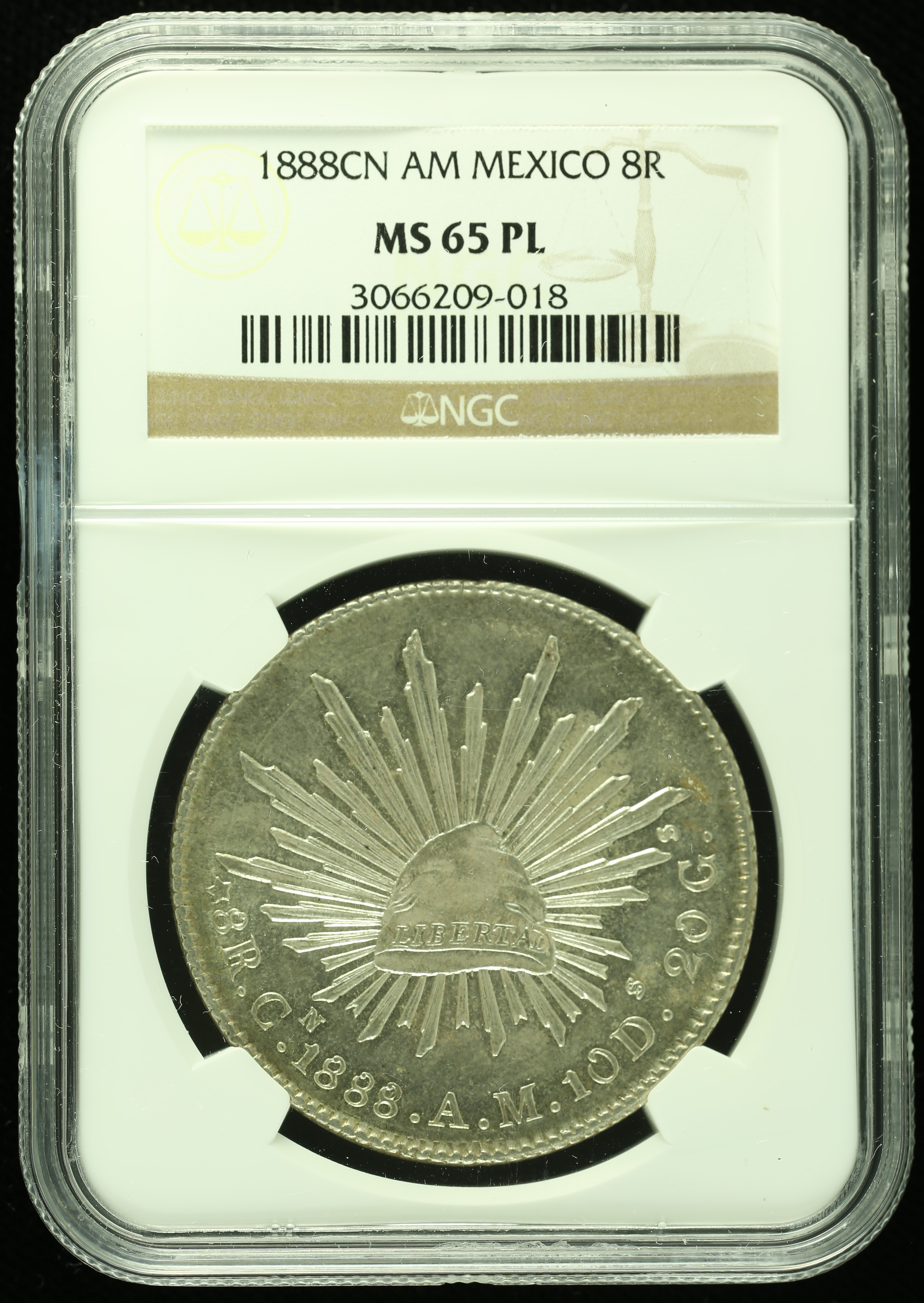 Culiacan 8 Reales 1888 Cn AM NGC MS65PL k_35436 – World Numismatics LLC