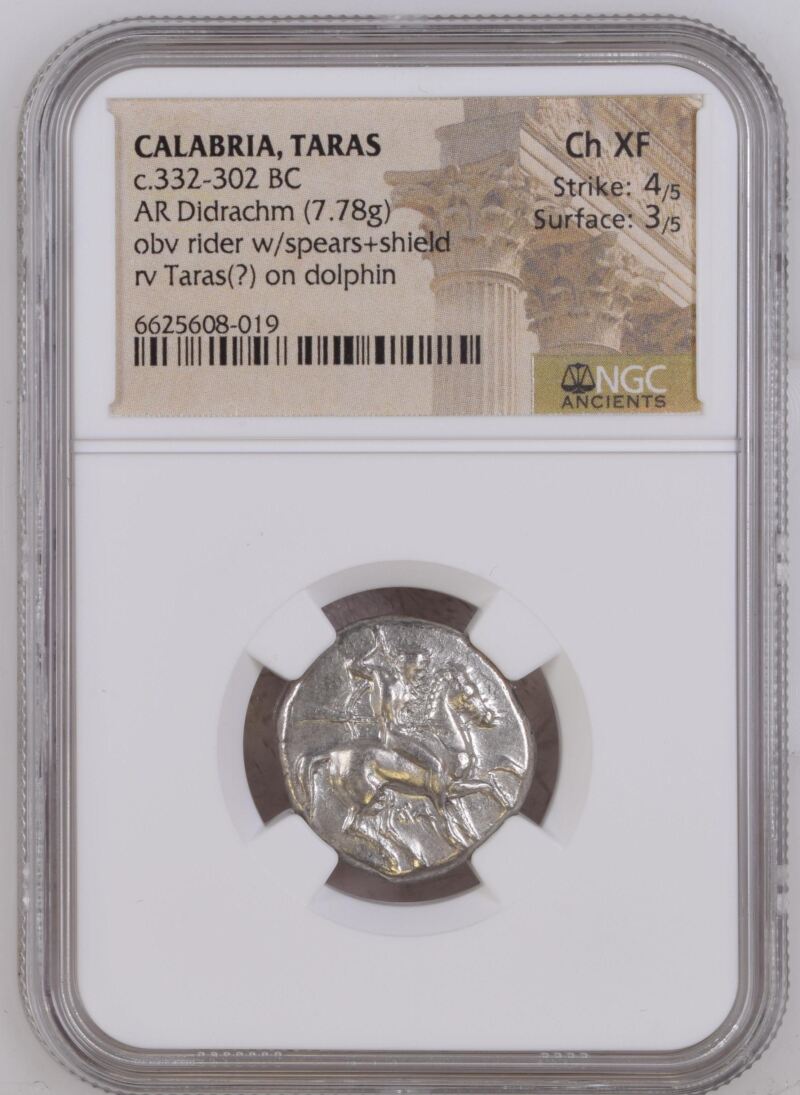 Roman Imperial Tiberius 14-37 AD AR Denarius NGC Ch XF 0158042 | World ...