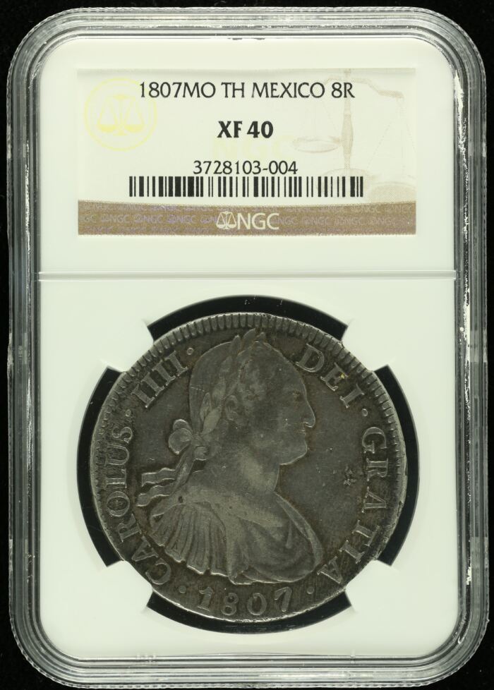 Colonial Silver & Minors 8 Reales 1807 Mo TH NGC XF40 0131108 | World ...