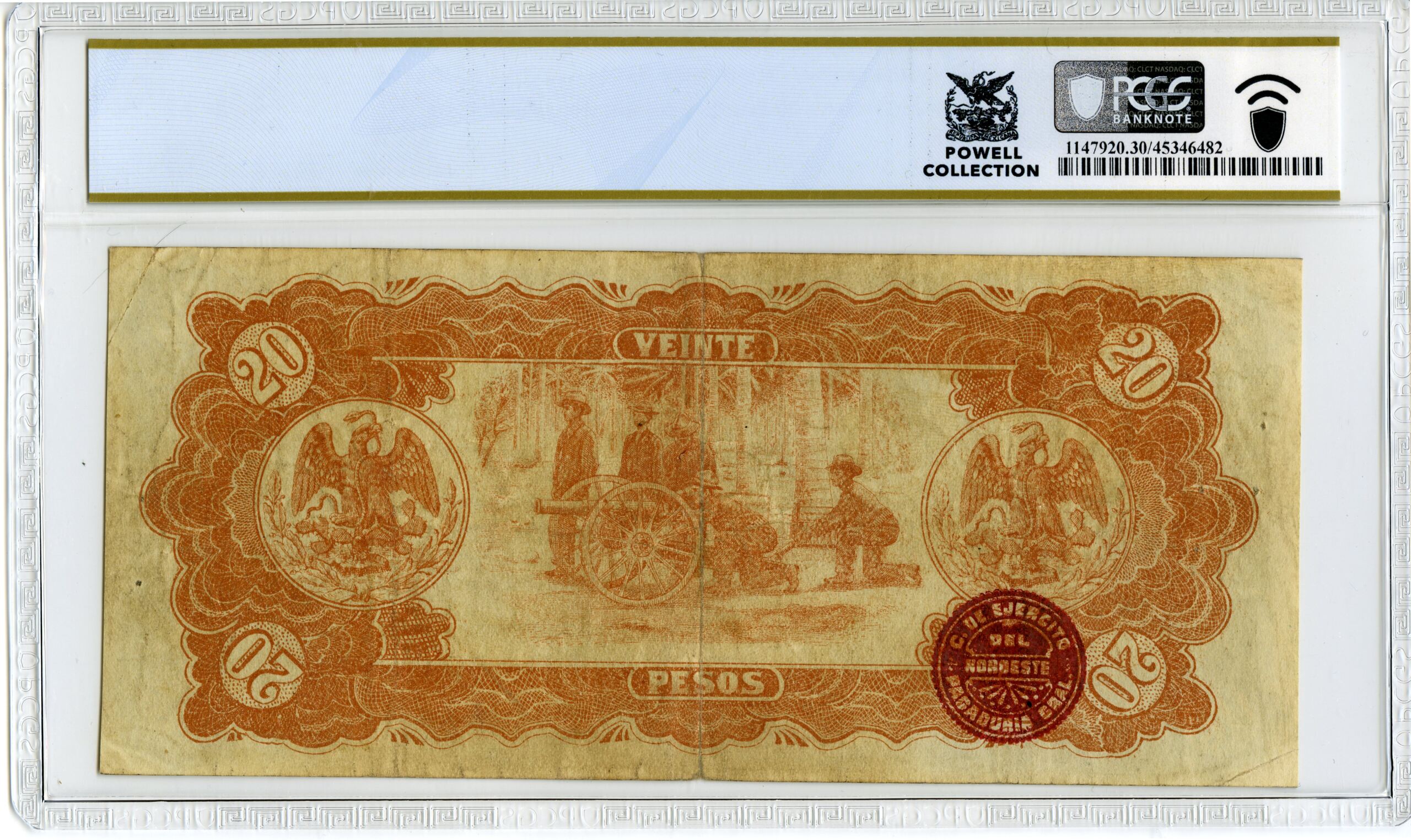 Revolutionary Currency 20 Pesos 1914 Jalisco M2265 PCGS VF30 f_34454 | World Numismatics LLC