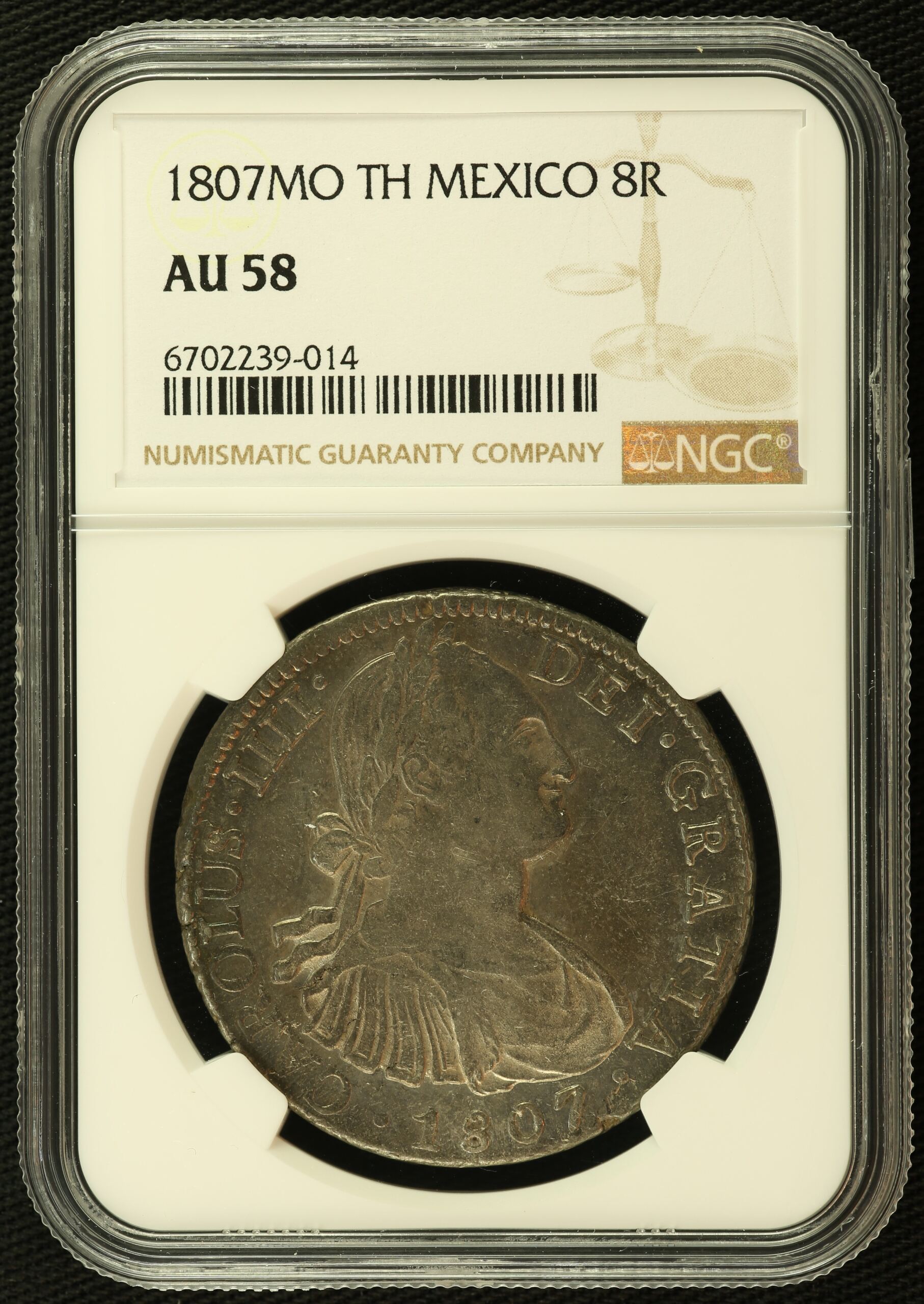 Colonial Silver & Minors 8 Reales 1807 Mo TH NGC AU58 0136006 | World ...