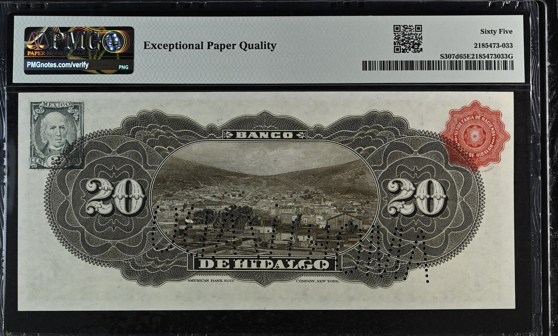 Bancos 20 Pesos 1910 Hidalgo M371d PMG Gem UNC65 EPQ f_35084 | World ...