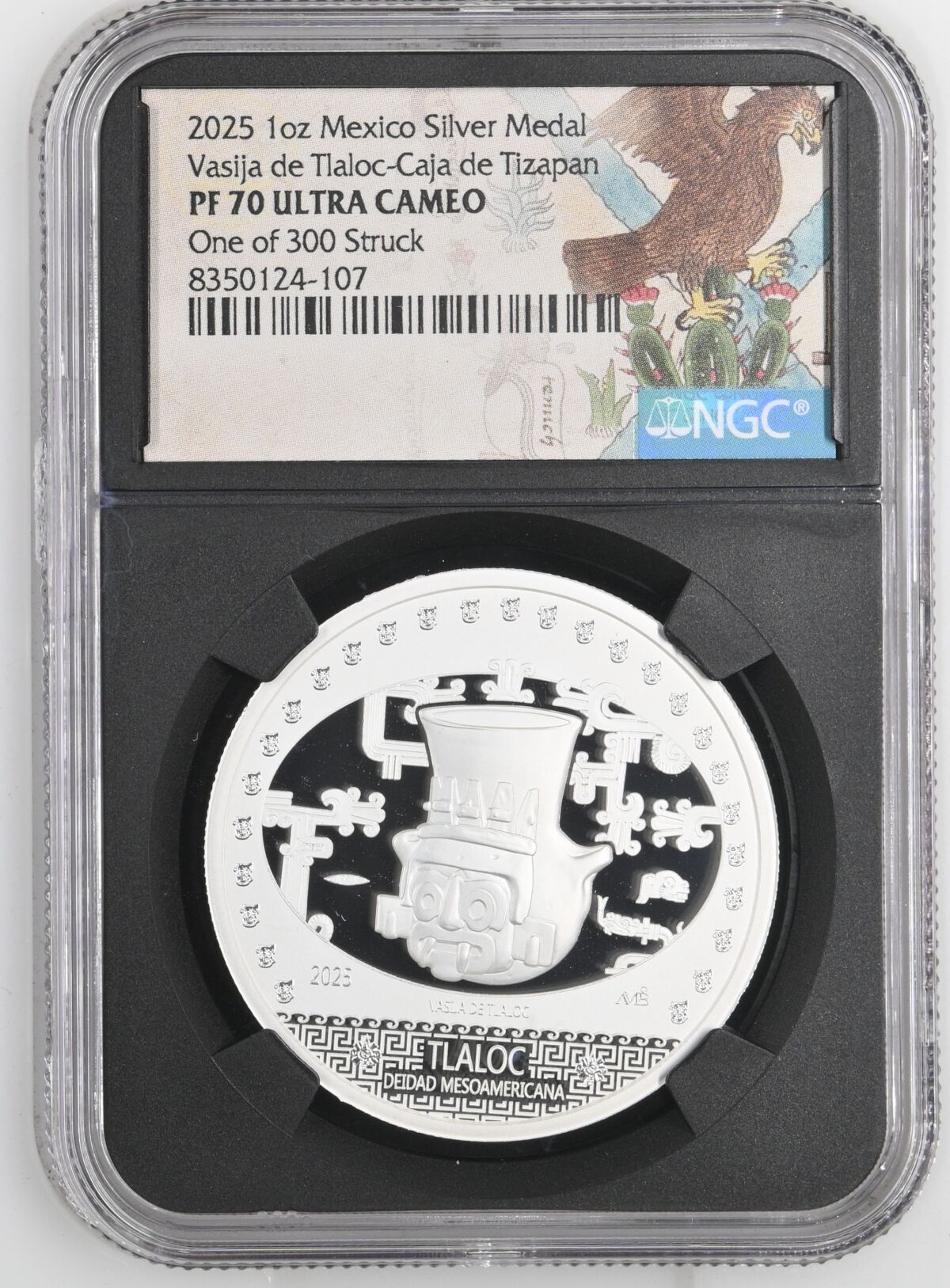 Medals & Tokens Vasija de Tlaloc-Caja de Tizapan Silver 1oz Medal 2025 ...