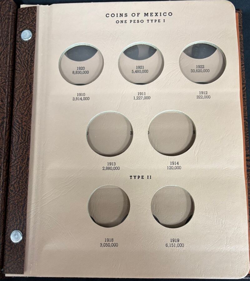 Modern Silver & Minors Dansco One Peso Book with 16 Coins 0153597 ...
