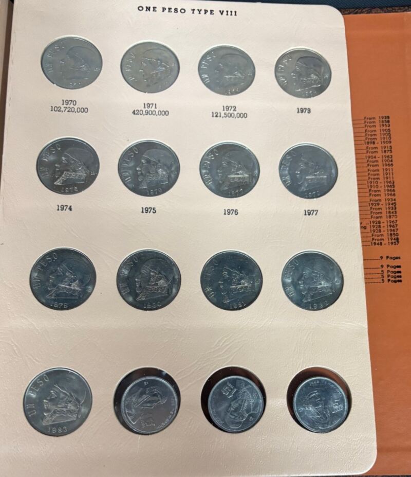 Modern Silver & Minors Dansco One Peso Book with 16 Coins 0153597 ...