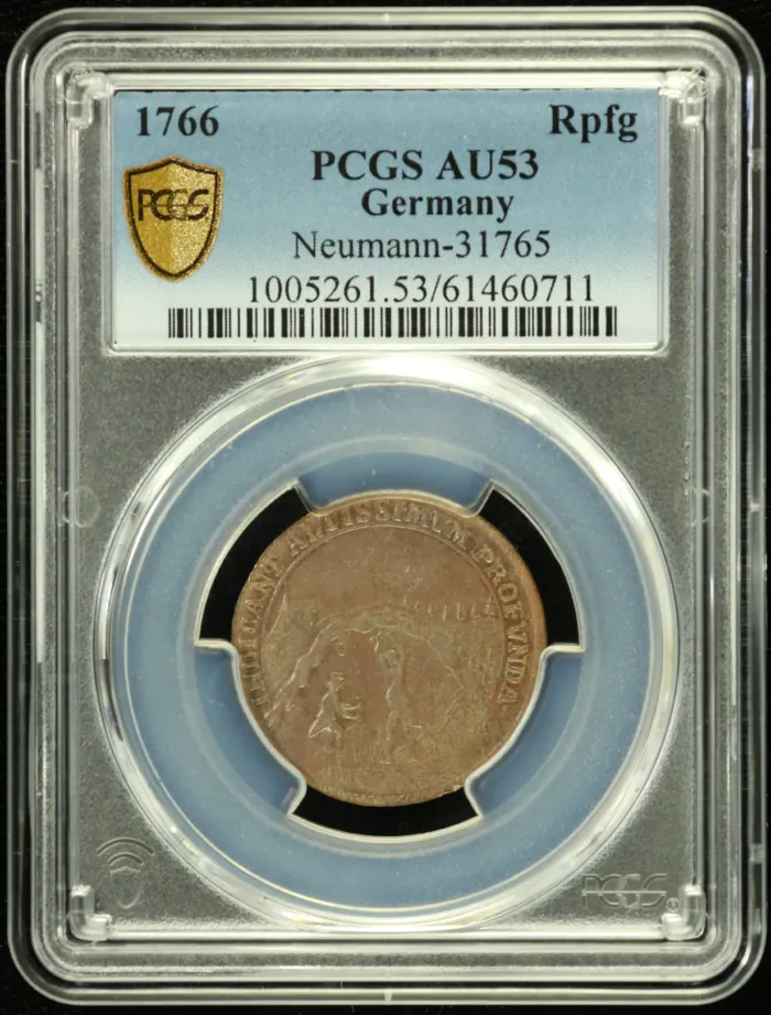 Colonial Silver & Minors Medals & Tokens Pfeffer Mining Jeton 1766 PCGS ...