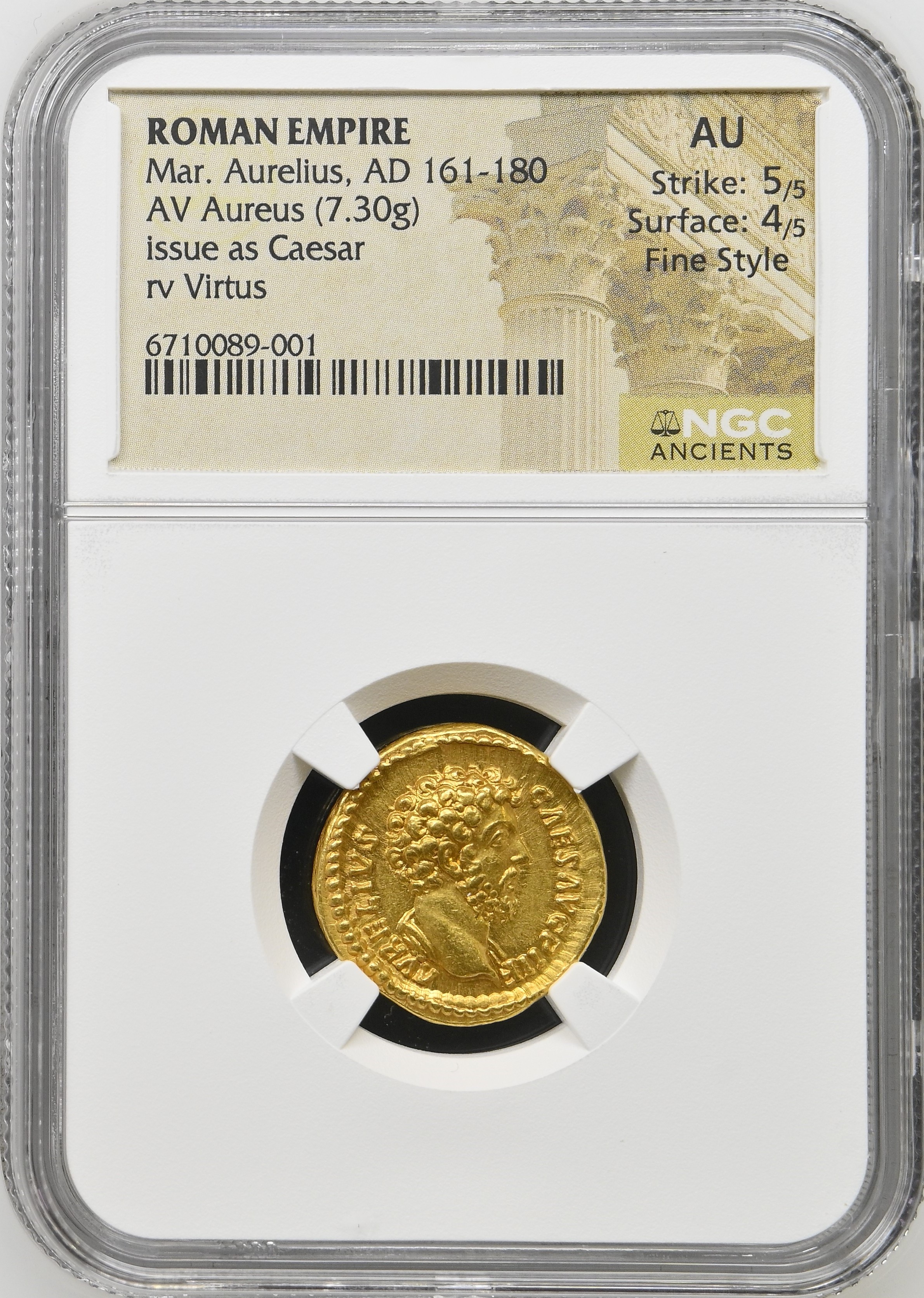 Roman Imperial Marcus Aurelius 161 180 Ad Av Aureus Ngc Au 0158904
